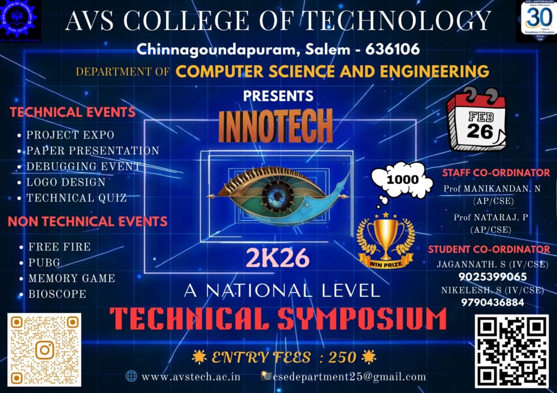 INNOTECH 2K26 - AVS College of Technology